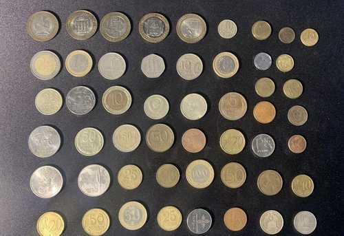 Коллекция монет с разных стран и разных годов