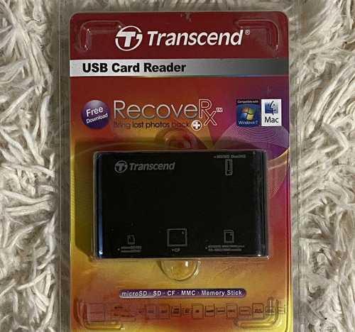 Картридер usb 2.0 transcend