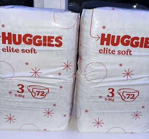 Подгузники Huggies elite soft 3 144шт