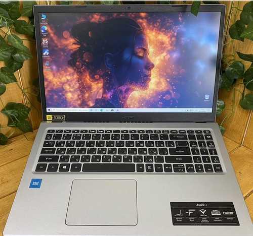 Тонкий ноутбук Acer N4500/8gb/SSD 256gb/FullHD