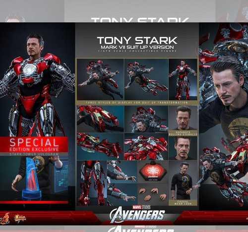 Hot Toys MMS 718 Tony Stark Mark VII Suit Up