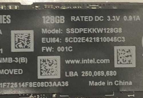 Продам ssd m.2 128gb intel