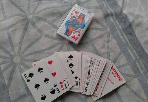 Игральные карты с пластиковым покрытием 1 колода