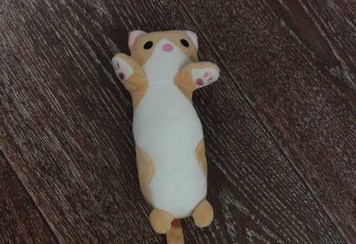 Детская мягкая игрушка мини кот-батон
