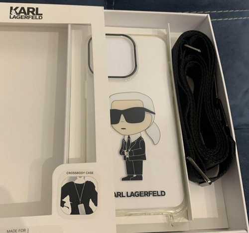 Чехол iPhone 15 pro max karl lagerfeld с ремешком