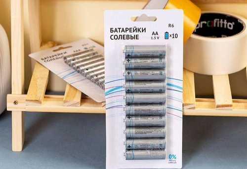 Батарейки солевые 10 шт формат аа пальчиковые