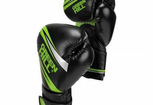 Перчатки боксерские TEK7 черно-зеленый (12oz)