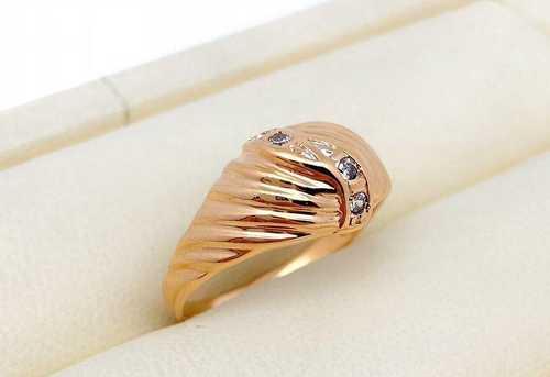 Золотое кольцо с камнями 585пр. размер: 16,2