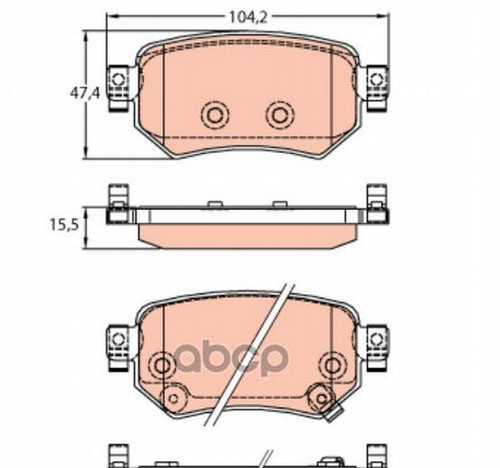 Колодки тормозные дисковые зад mazda 6 GDB3632