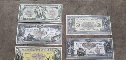 Качественные копии c В/З банкнот Канады 1917