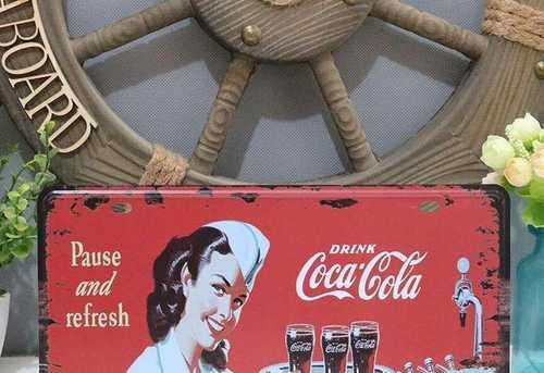 Ретро металлическая табличка Coca-Cola