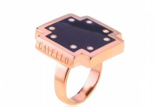 Золотое кольцо с эмалью Gavello