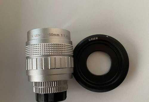 Объектив TV lens 50 mm f 1.4 (C-mount)