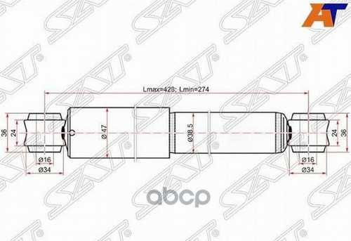 Амортизатор задний toyota dyna 150/toyoace G15