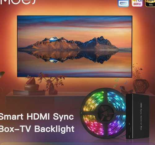 Moes Wi-Fi SMART Ambient Lighting TV подсветка For 70 Inch TV, EU Plug
