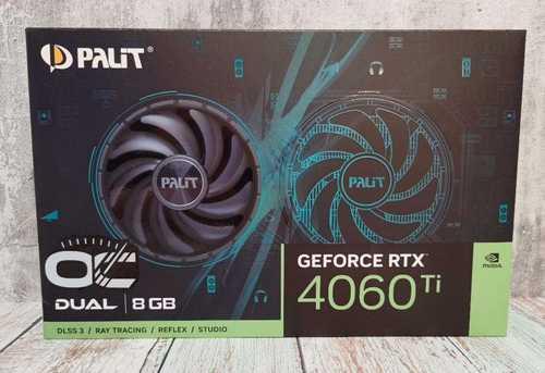 Видеокарта Palit RTX 4060ti Dual OC 8GB. Новая