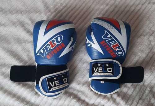Боксёрские перчатки кожаные Velo Double Lock