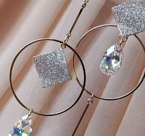 Серьги с кристаллами swarovski
