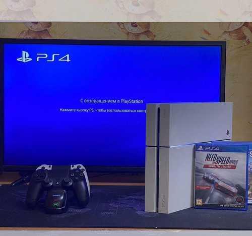 Sony PlayStation 4 fat 500 gb + 6 игр, 2 джойстика