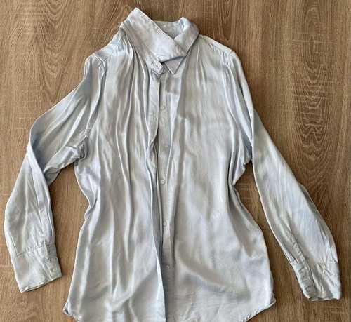 Атласная (шелковая) рубашка блузка