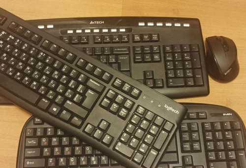 Офисные клавиатуры и мыши Logitech/A4tech/sven