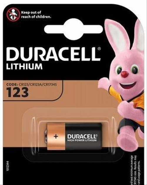 Батарейка Duracell CR123A-1BL литиевая