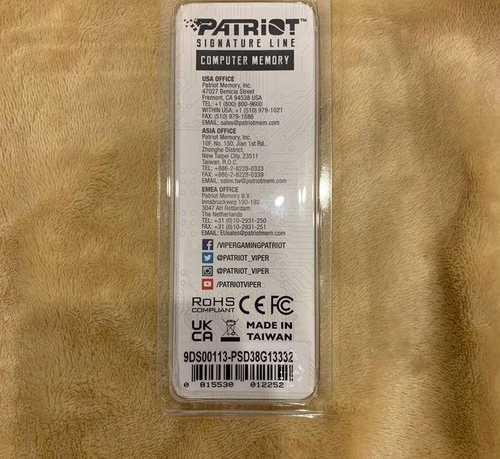 Оперативная память Patriot PSD38G13332 DDR3