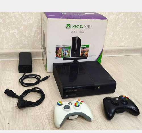 Прошитый FreeBoot Xbox 360E 250GB  2 джоя  80 игр