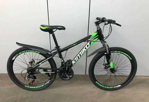 Горный подростковый велосипед Чёрный-зелёный