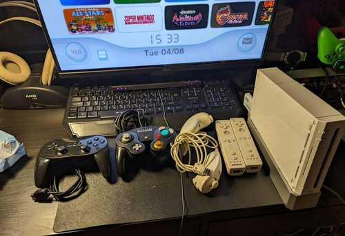 Nintendo wii + gamecube controller