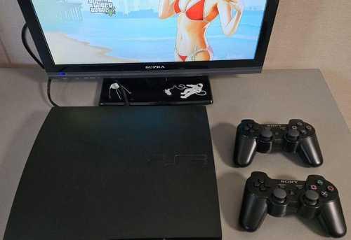 Sony Playstation 3 slim прошитая 250гб + 40игр