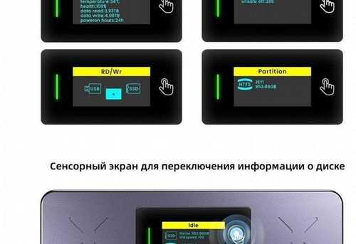 Внешний диск 1tb ssd m2 nvme корпус с дисплеем