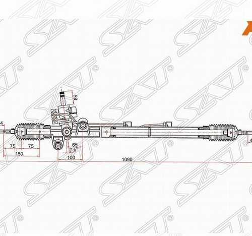 Рейка рулевая honda accord 2,4 LHD 03