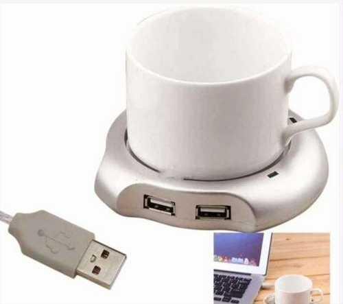 USB hub 4p - нагреватель кружки