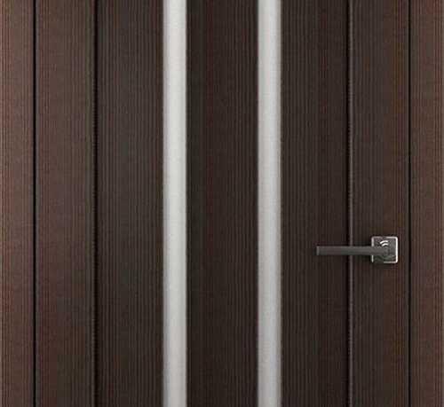Межкомнатная дверь Line 2, остеклённая, венге 900x