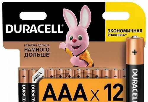 Батарейки щелочные Duracell ааа 12шт мизинчиковые