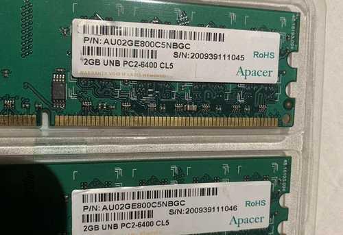 Оперативная память 2Gb Apacer DDR2