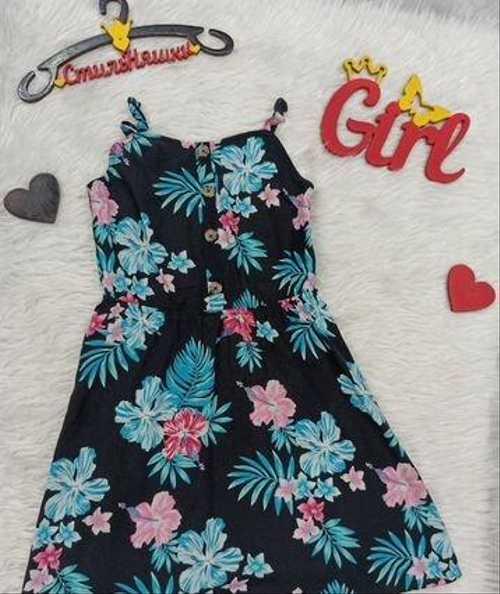 Фирменные летние платья ромпера девочки 134 см 8-9