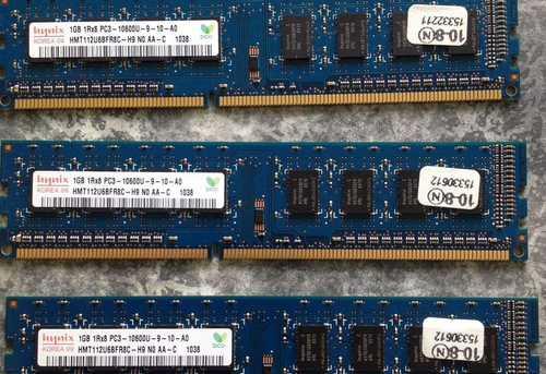 Оперативная память ddr3 3GB (3x1). Hynix