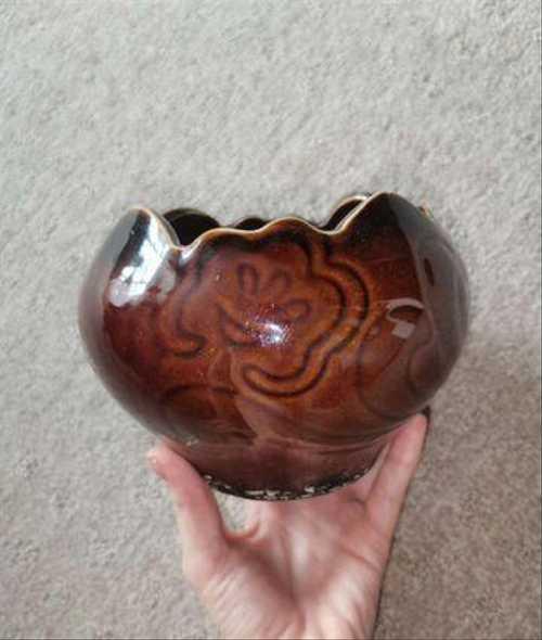 Керамический горшок для цветов СССР