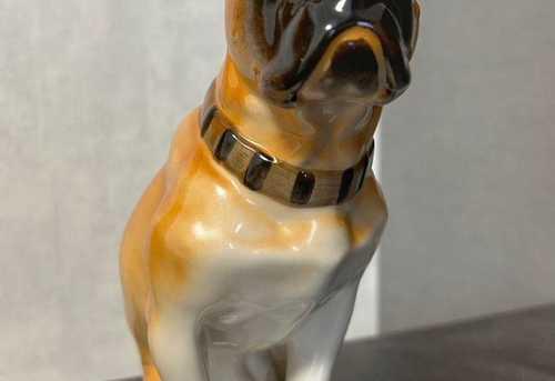 Статуэтка фарфоровая собака "Боксер"