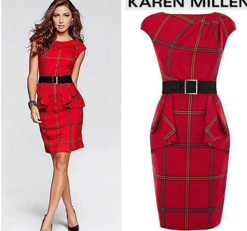 Платье футляр в клетку Karen Millen 36