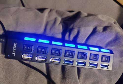 USB hub 7 портов Combo