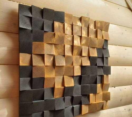 Картина мозаика 3D, деревянное панно