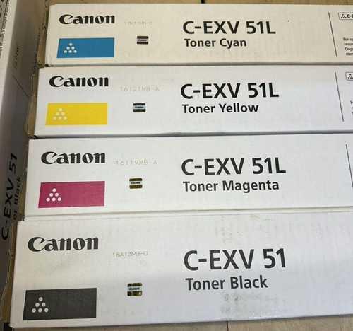 Комплект C-EXV51YL C-EXV51ML C-EXV51CL C-EXV51BK