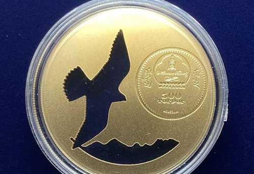Сокол Балобан Серебряная Монета Монголии