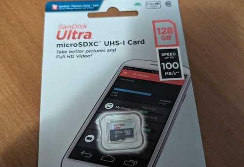 Карта памяти SanDisk ultra microsd c uhs-i 128