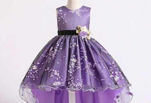 Новое сиреневое платье на 152 см фиолетовое