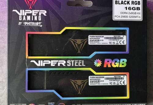 Память DDR4 Patriot Viper Steel RGB 16gb/3200mhz