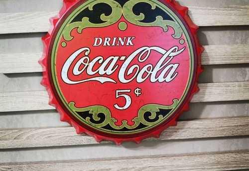 Декор на стену пробка пивная Coca-Cola